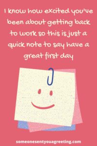 39 Great Ways to Say "Happy First Day of Work" - Someone Sent You A ...