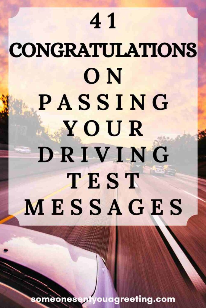 45+ Congratulations on Passing your Driving Test Messages - Someone ...