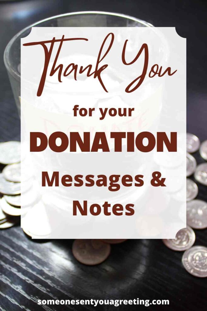 Thank You for your Donation Messages and Notes - Someone Sent You A ...