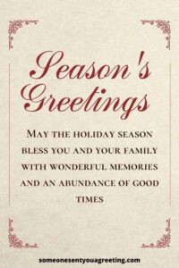 Season's Greetings Messages and Wishes - Someone Sent You A Greeting